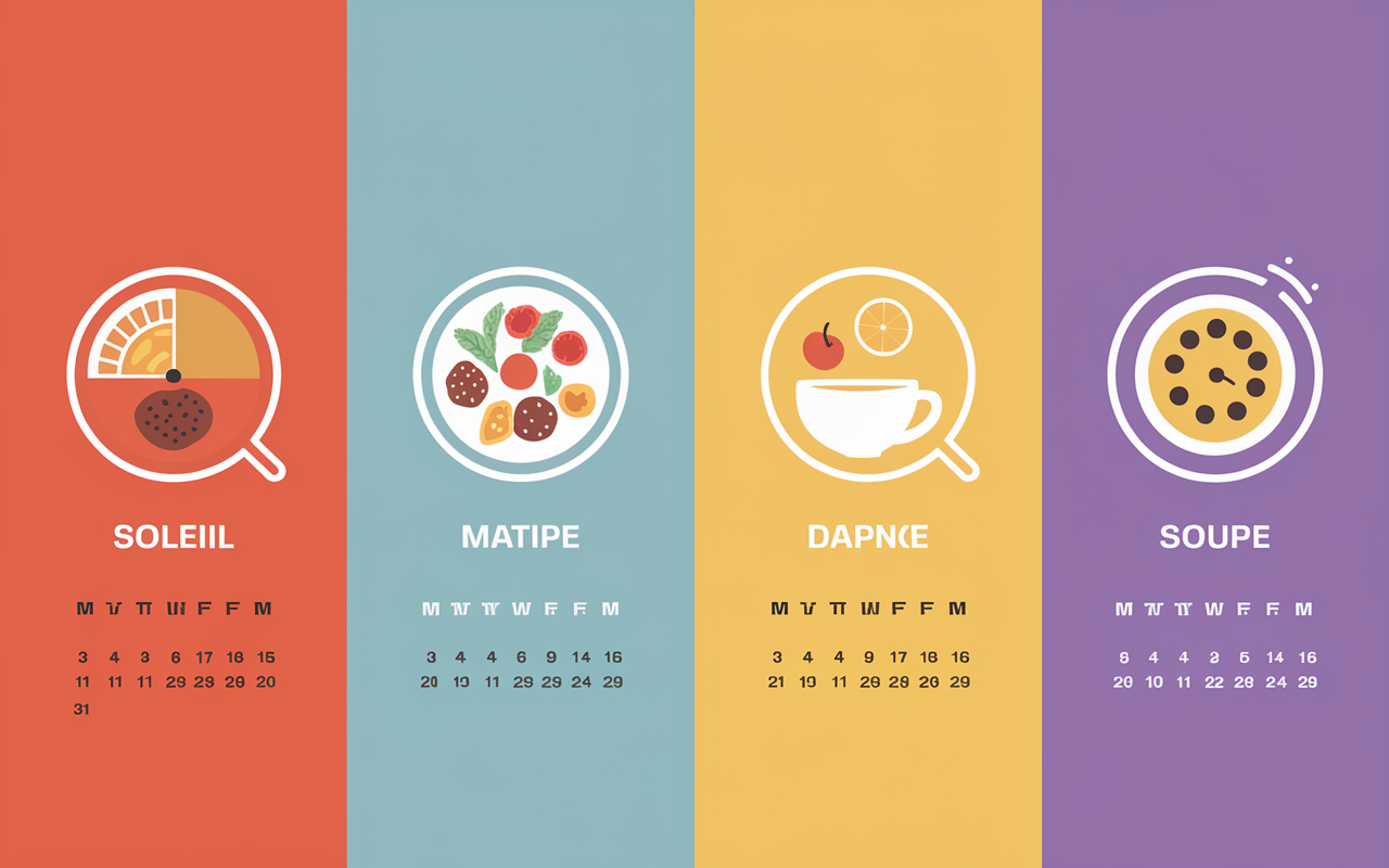 Exemple de menus chrononutrition : guide pratique et menus t